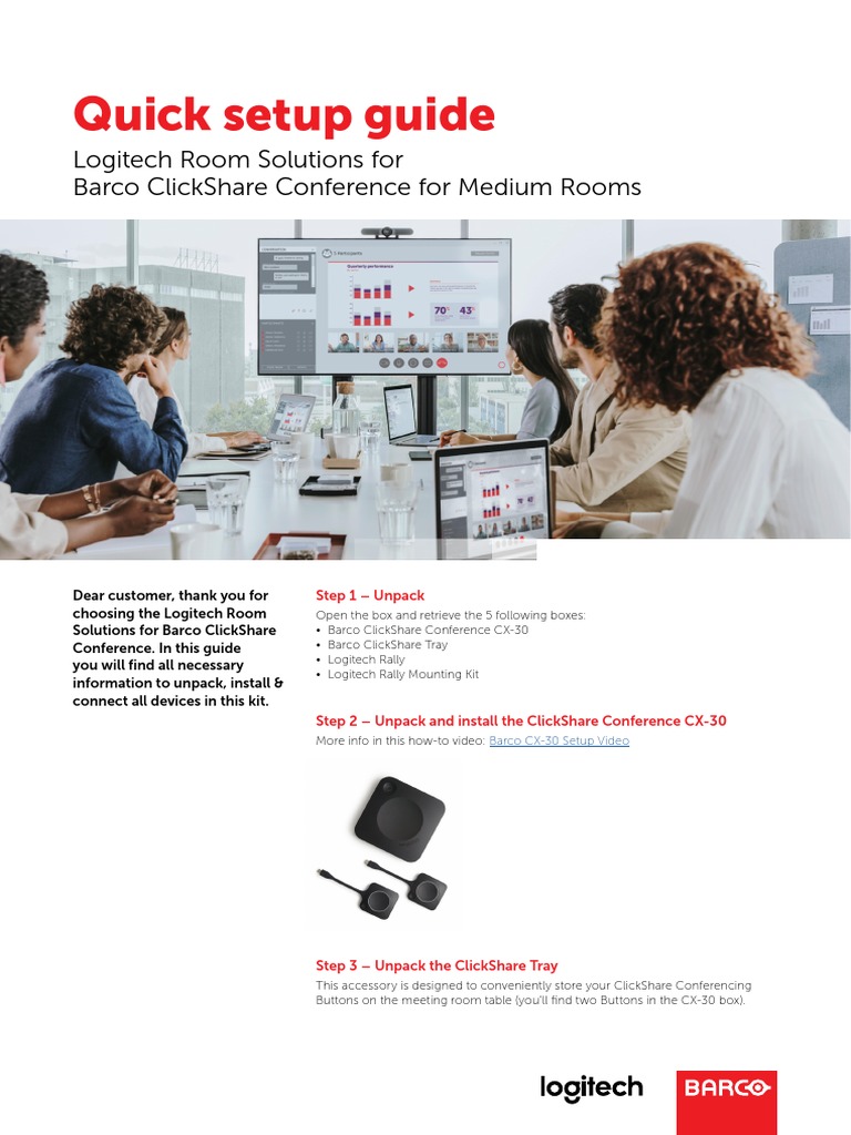 Setup and Connection Guide for Logitech Room Solutions for Barco ...