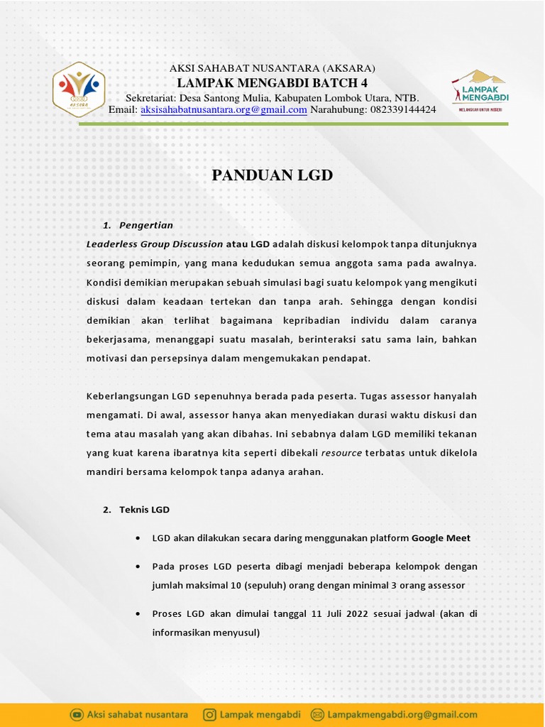 Panduan LGD | PDF
