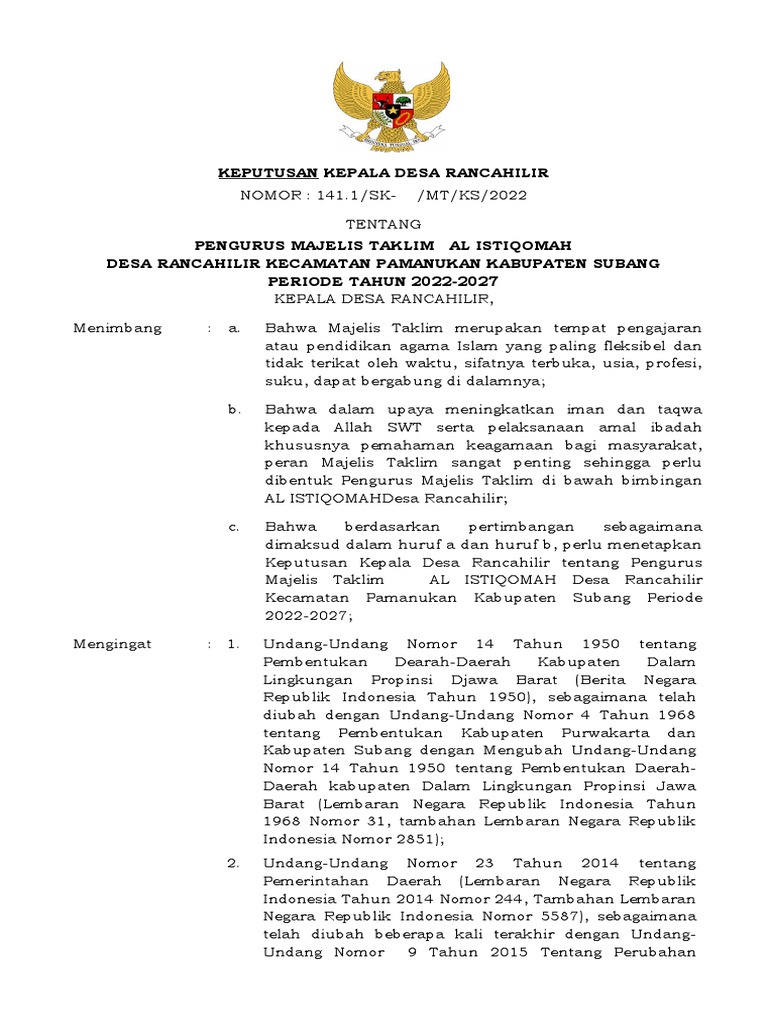 SK MT Al Istiqomah | PDF