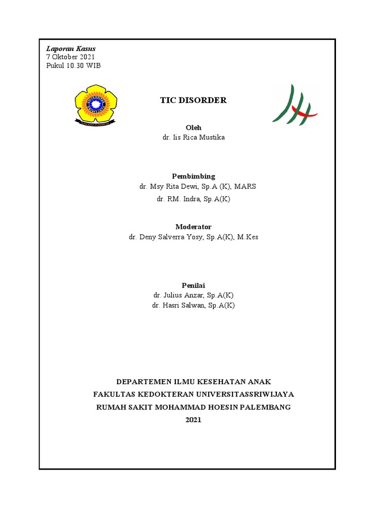 CASE Tic Disorder | PDF