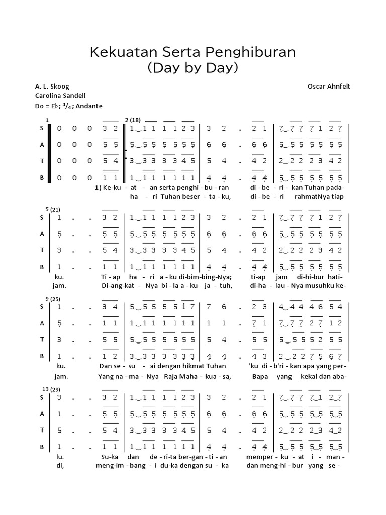 Kekuatan Serta Penghiburan (Angka) | PDF