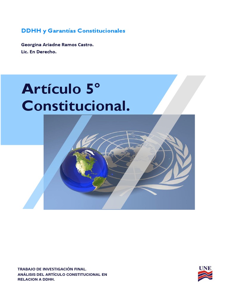 Articulo 5 Constitucional Trabaj Final | PDF | Organización ...