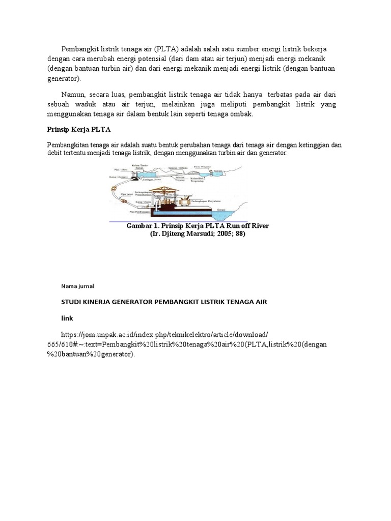 Pengertian Plta | PDF