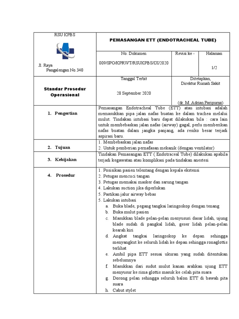 Spo Pemasangan Ett | PDF