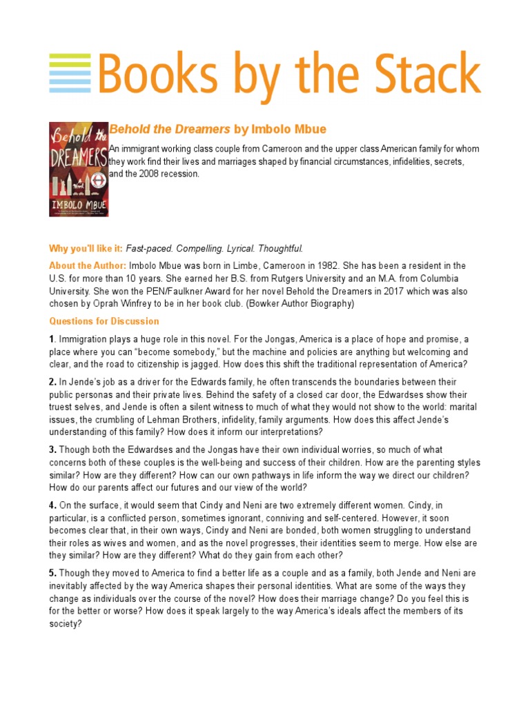 Behold The Dreamers | PDF