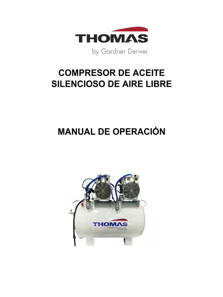 Manual de Compresor de Aire Thomas | PDF | Presión | Tanques