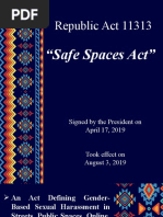 Powerpoint Presentation of Safe Spaces Act RA 11313 | PDF | Sexual ...