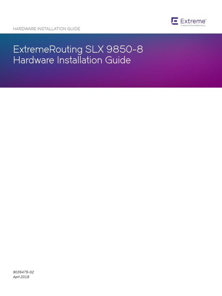 SLXR 9850 8 Installguide | PDF | Power Supply | Command Line Interface