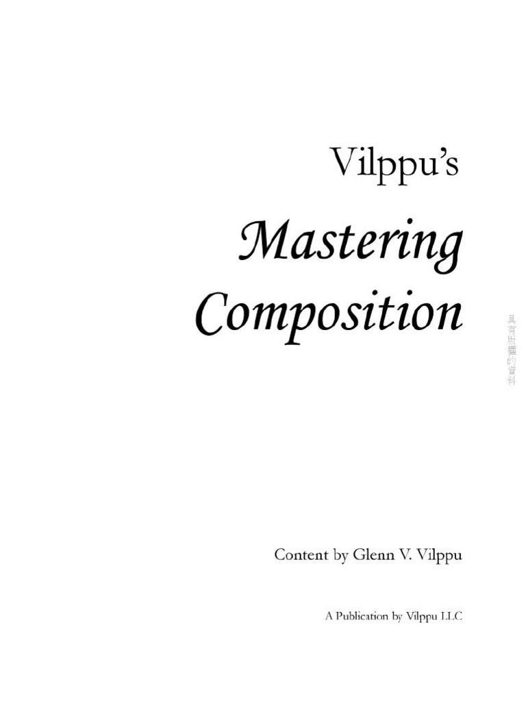 Vilppu's Mastering Composition | PDF