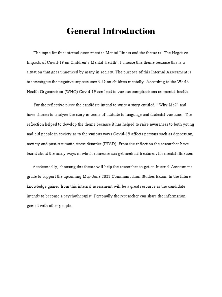 Communication Studies IA General Introduction | PDF