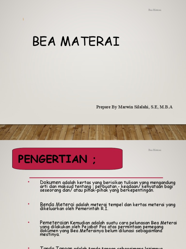 Bea Materai | PDF