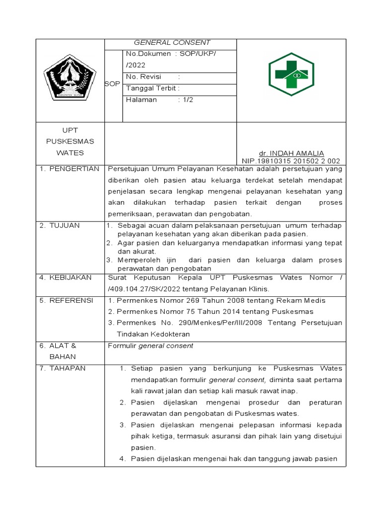 Sop General Consent Pdf