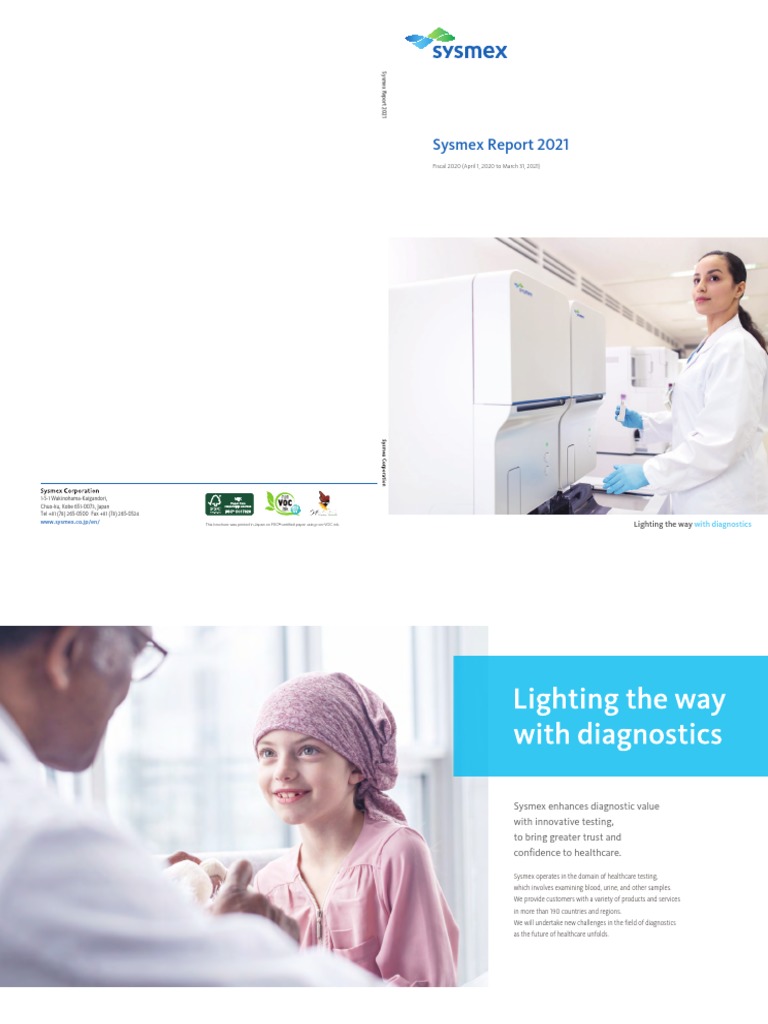 Sysmex Report 2021: Fiscal 2020 (April 1, 2020 To March 31, 2021) | PDF ...