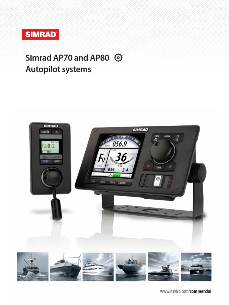 Simrad AP70 and AP80 Autopilot Systems: Commercial | PDF | Pump | Steering