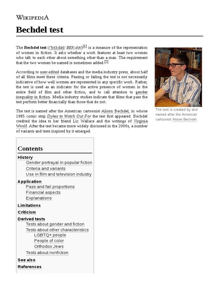 Bechdel Test | PDF