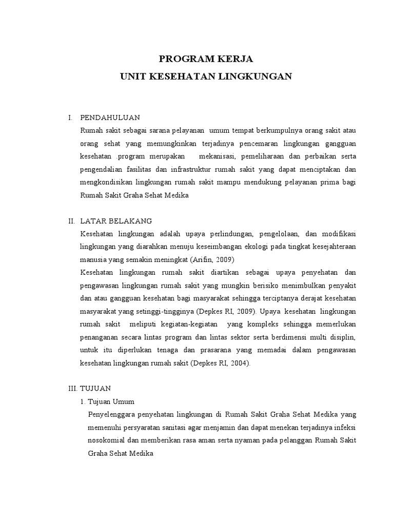 Program Kerja Kesling | PDF