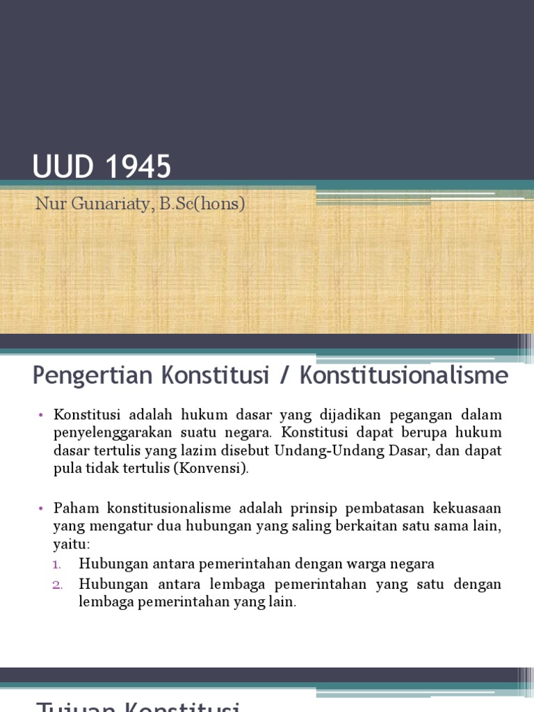 PEDOMAN UTAMA UUD 1945 | PDF