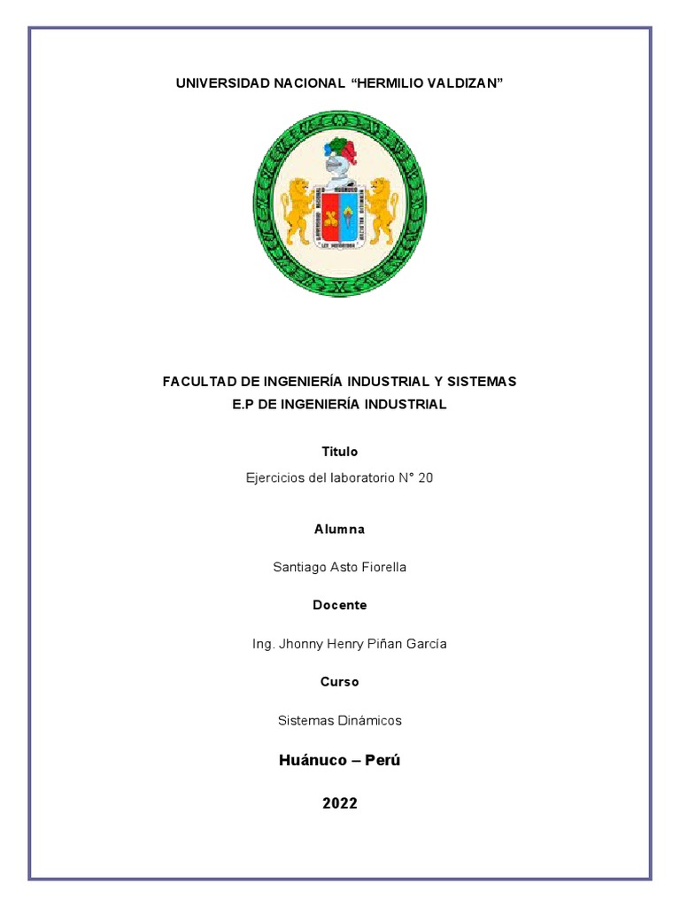 Laboratorio 20-Sis - Dinamicos | PDF