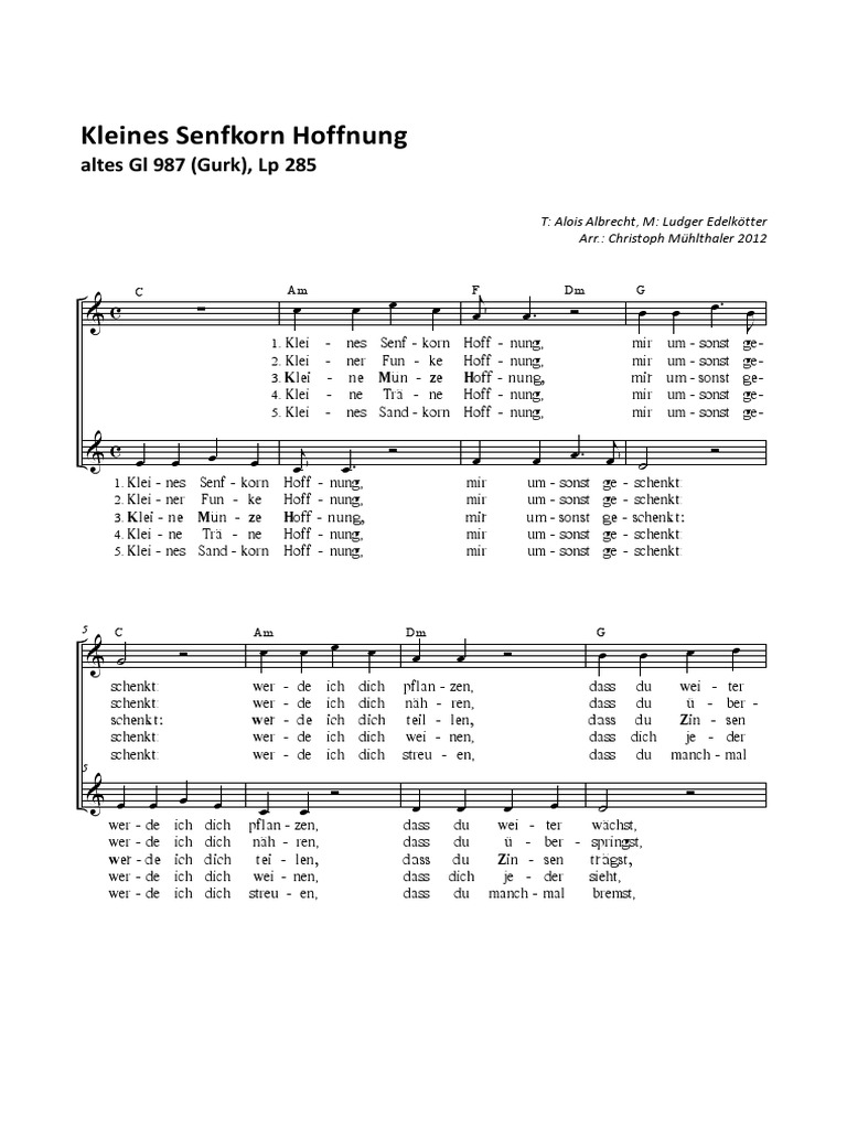 Kleines Senfkorn Hoffnung | PDF