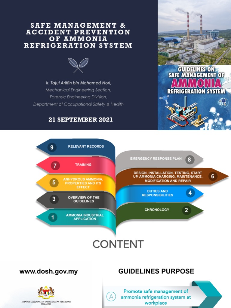 Safe Handling of Ammonia Refrigeration System and Accident Prevention ...