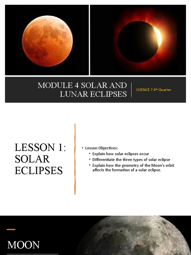 4TH Quarter Module 4 Solar and Lunar Eclipse | Download Free PDF | Solar Eclipse | Shadow