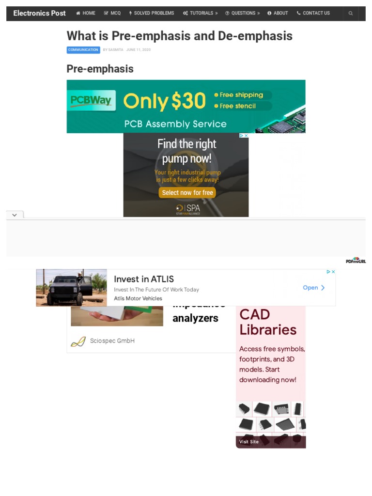 Electronicspost - Com - What Is Pre Emphasis and de Emphasis | PDF ...