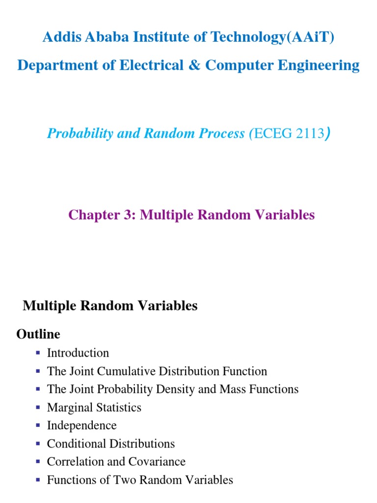 03-Multiple Random Variables-I | PDF | Probability Density Function ... 03-Multiple Random Variables-I | PDF | Probability Density Function ...