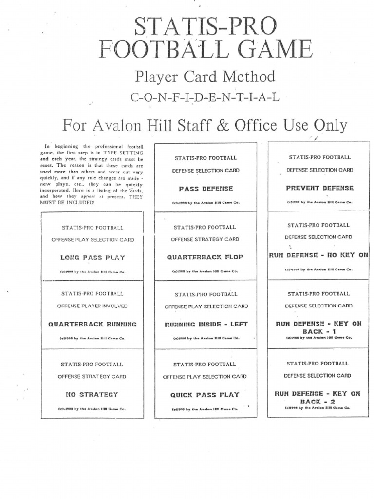 Statis Pro Card Formulas | PDF