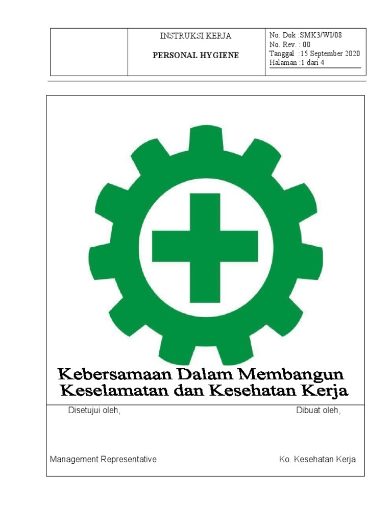 Prosedur Personal Hygiene Karyawan | PDF