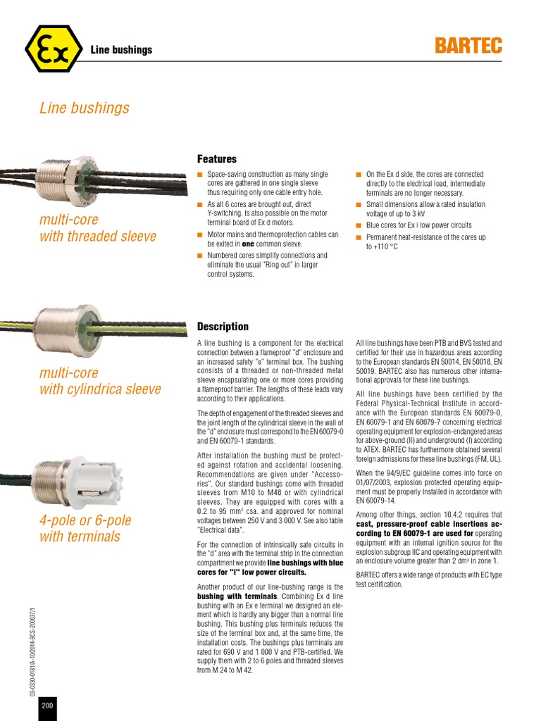 Line Bushings: Multi-Core With Threaded Sleeve | PDF | Electrical ...