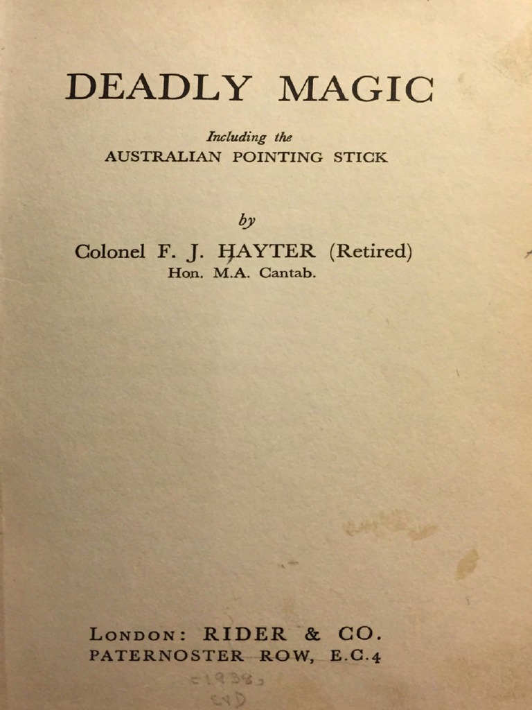 1938 Hayter Deadly Magic-Magia-Mortale-Dk | PDF | Perspiration | Death