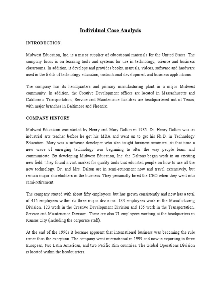Individual Case Analysis | PDF | Sales | Recruitment