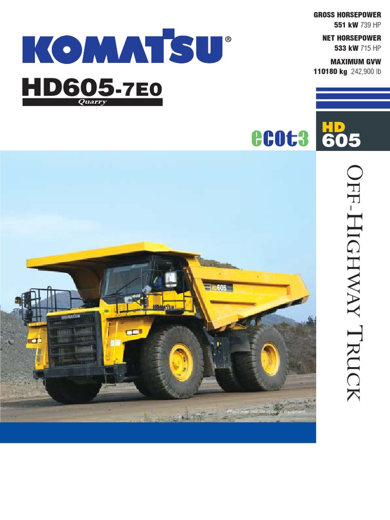 Komatsu HD605-7E0: A Powerful and Productive Off-Highway Truck | PDF ...