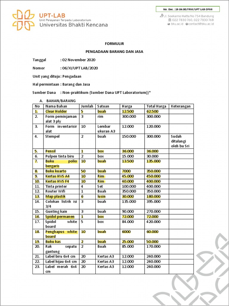 Pengadaan Barang Dan Jasa | PDF