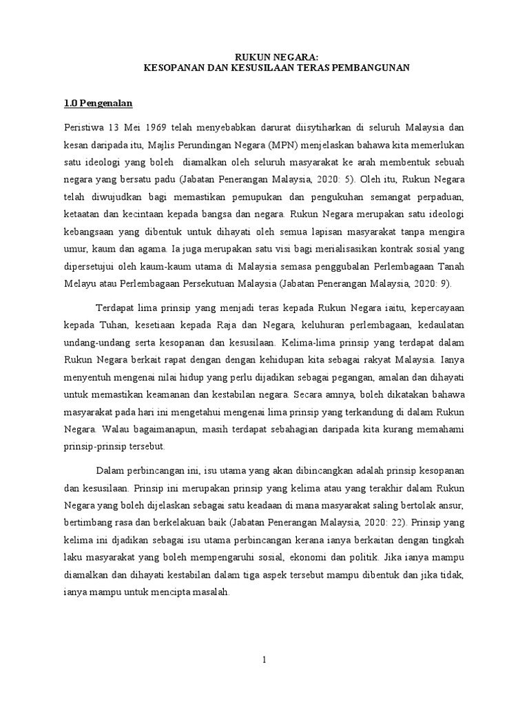 Contoh Tugasan Bertulis (Penilaian 1) PDF | PDF