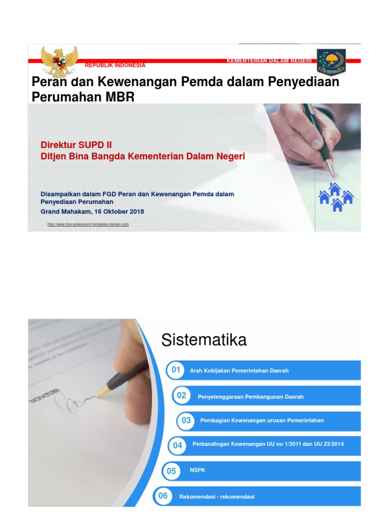 Peran Pemda dalam Perumahan MBR | PDF