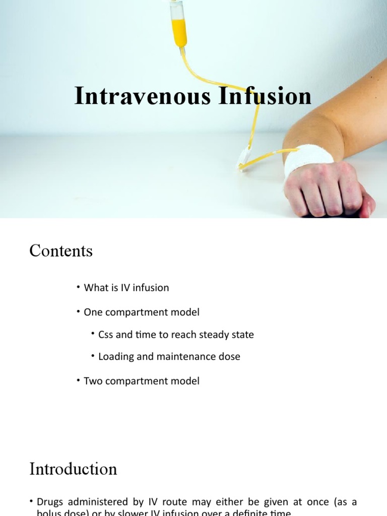 IV Infusion | PDF | Pharmacokinetics | Intravenous Therapy