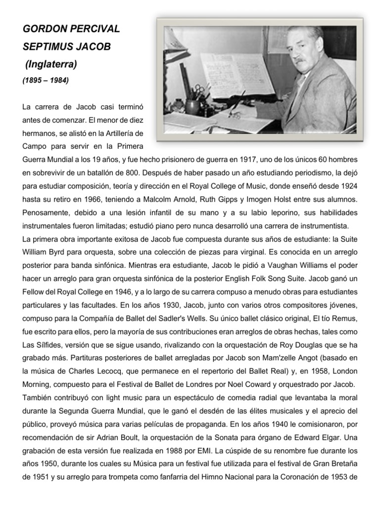 Gordon Jacob | PDF | Edward Elgar | Música clásica