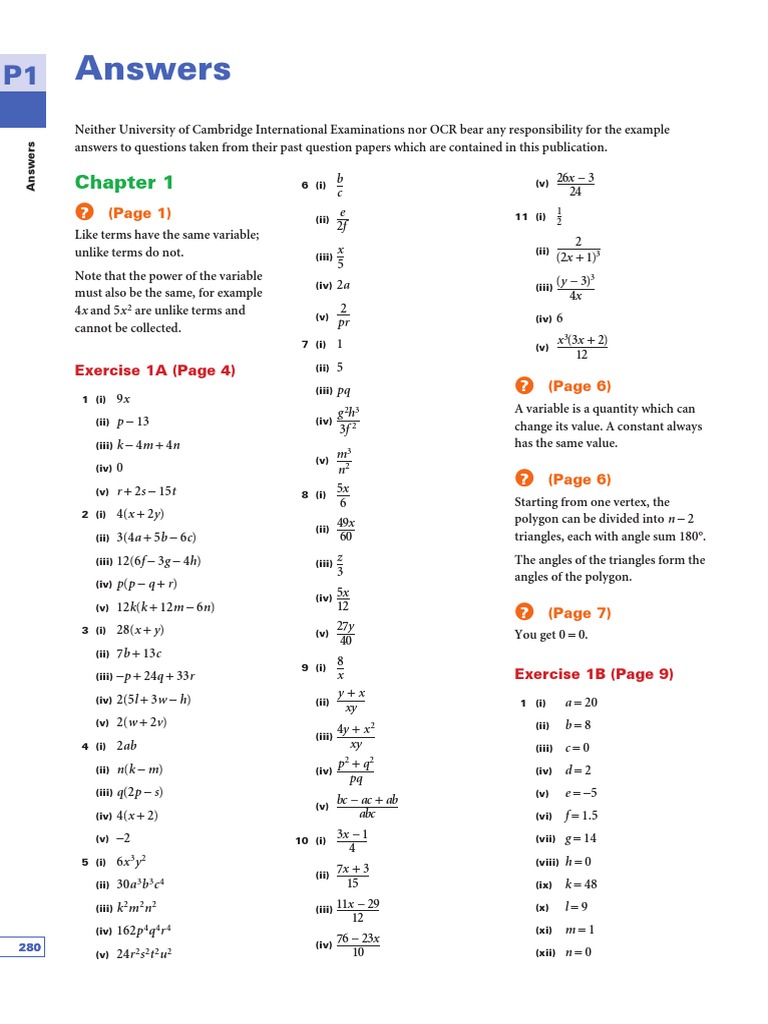 PM1 Answers | PDF | Area | Elementary Geometry