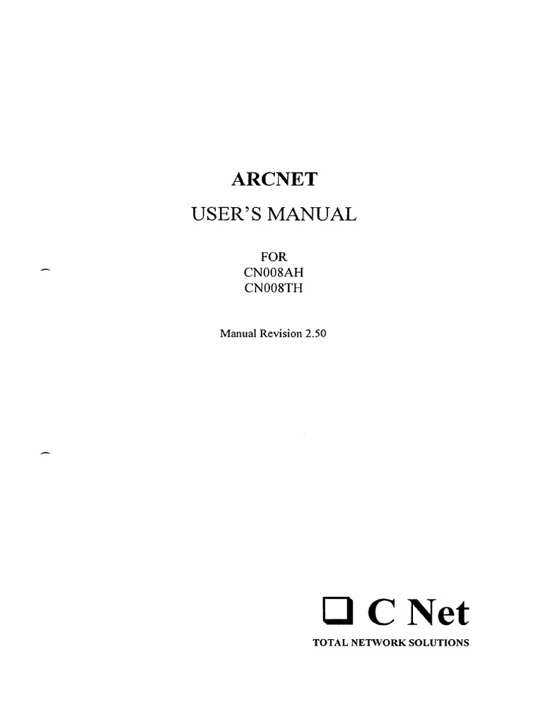 Arcnet User Manual | PDF