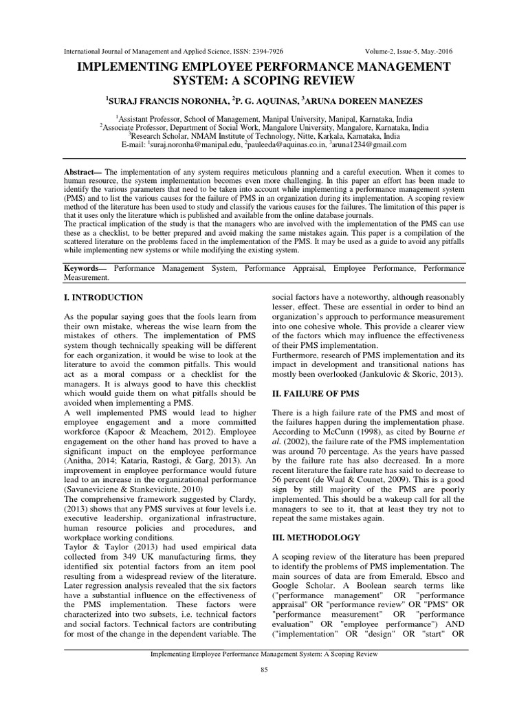 Implementing Employee Performance Manajemen, 2016 | PDF | Performance ...