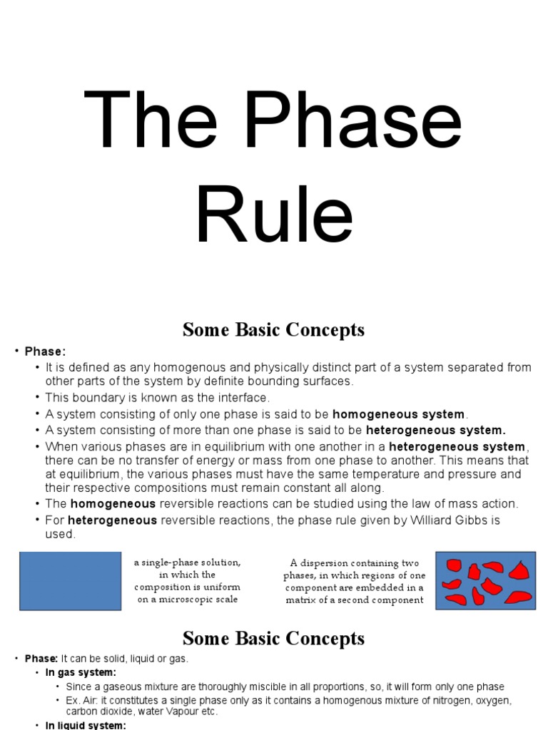 The Phase Rule | PDF | Phase Rule | Phase (Matter)