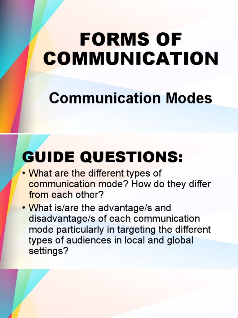 Understanding Communication Modes | PDF