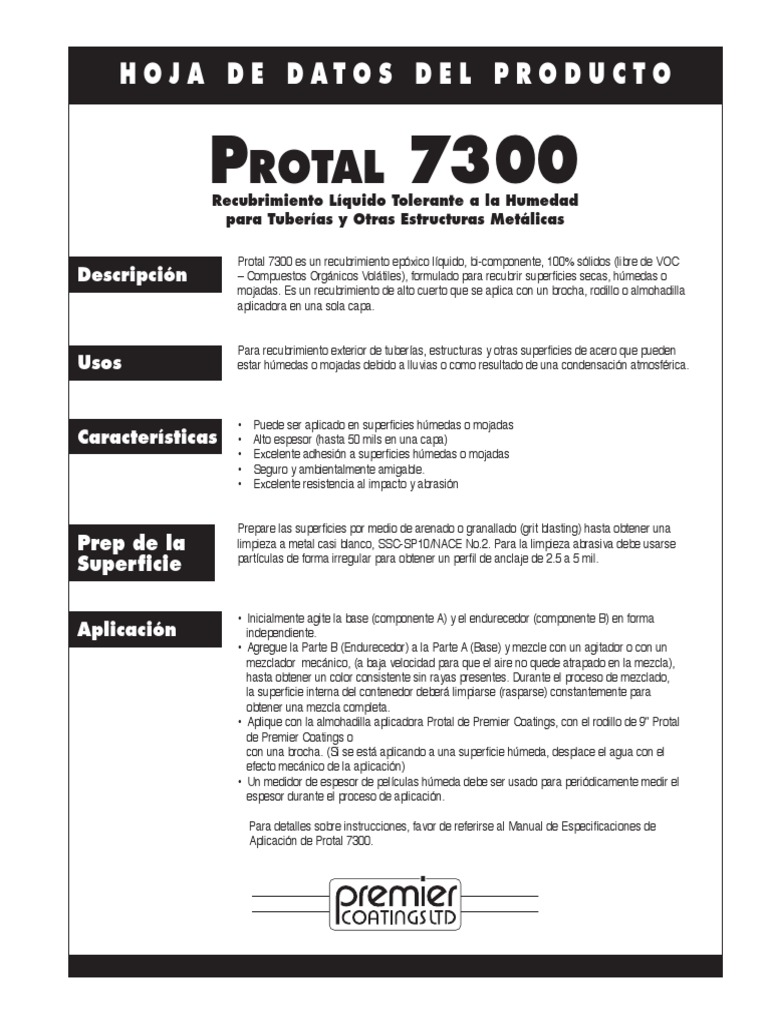 5.20. - Protal 7300 | PDF | Revestimiento | Materiales