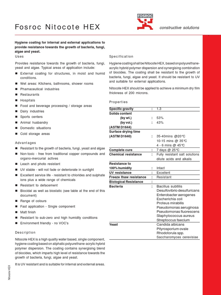 Fosroc Nitocote HEX: Constructive Solutions | PDF | United Arab ...