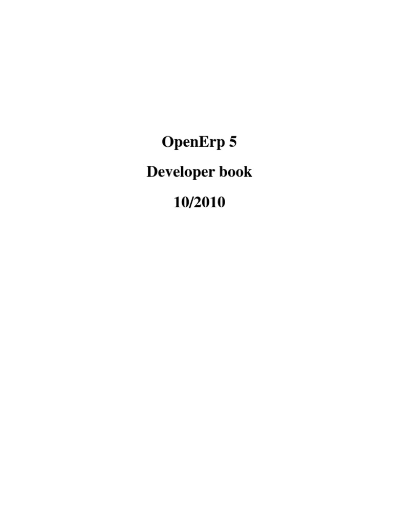 Openerp Developer Book | PDF | Inheritance (Object Oriented Programming) | Object Relational Mapping