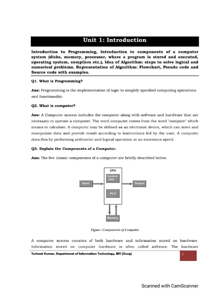 PPS NOTES 1st Year Unit1 | PDF