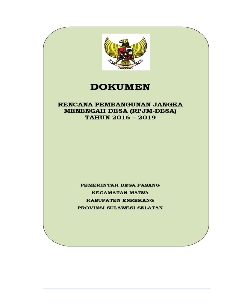 Draft Narasi RPJMDes Enrekang | PDF