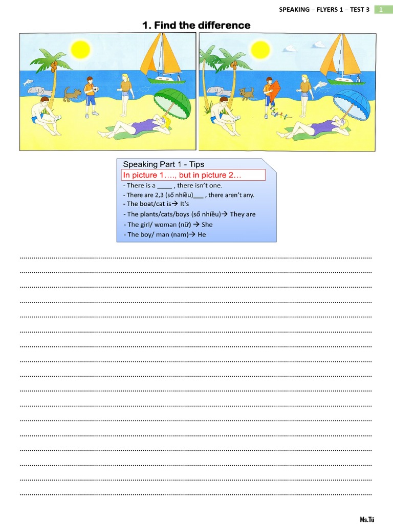 Flyers 1 - Speaking Test 3 | PDF