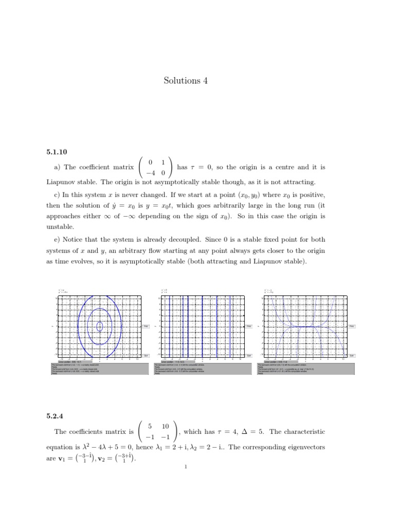 HW 4 Sol | PDF | Eigenvalues And Eigenvectors | Mathematical Physics